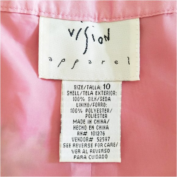 Vision Apparel | Pants & Jumpsuits | Vision Apparel Womens Silk Pink ...